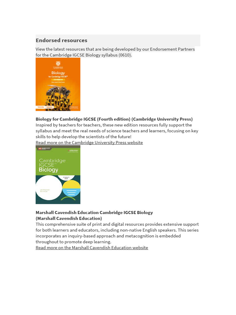 Endorsed Resources | PDF | Foreign Language Studies | Science & Mathematics