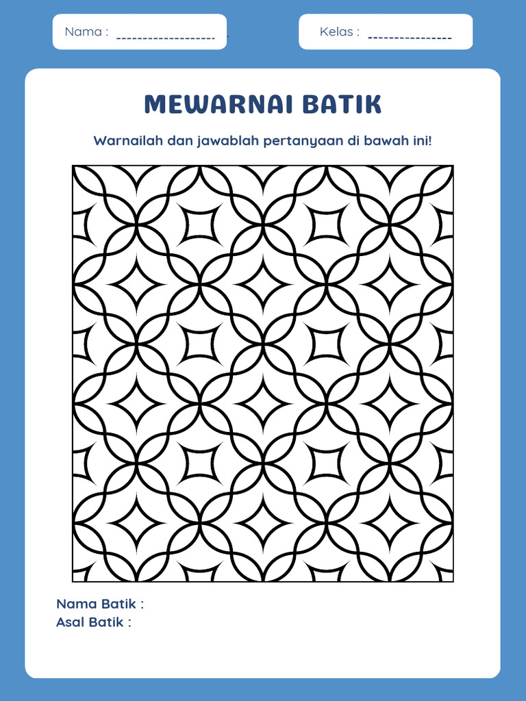 LK Batik - Seni Rupa Kelas 2 PDF | PDF | Griya & Taman | Gaya Hidup