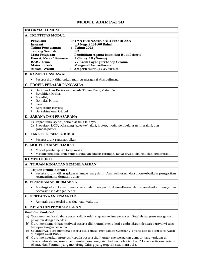 BAB 7 - MA PAIBP Kls 1 | PDF | Karier & Perkembangan | Agama & Spiritualitas