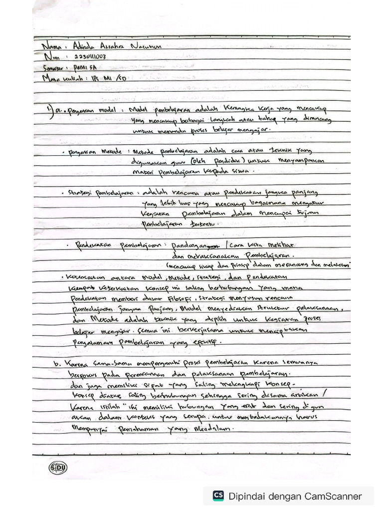 Uts Ips - Adinda Azzahra Nasution - 22301 | PDF