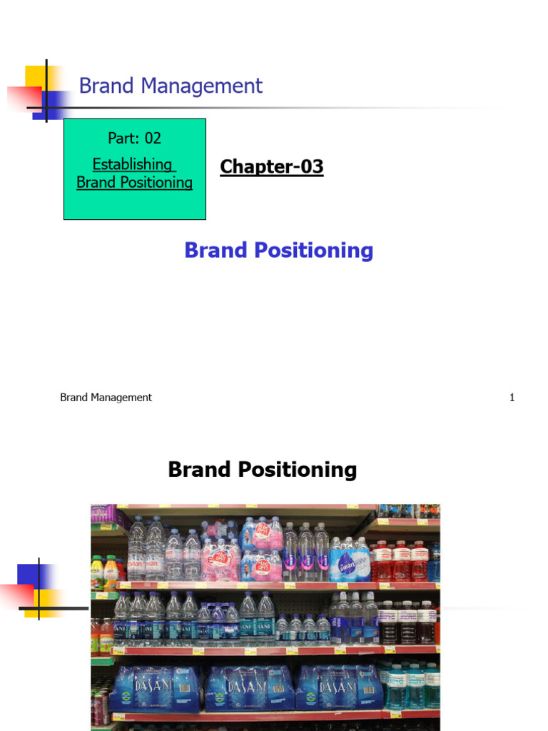 CH 03 Brand Positioning | PDF | Brand | Market Segmentation