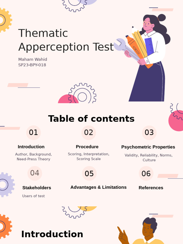 Thematic Apperception Test Guide | PDF | Psychology | Behavioural Sciences