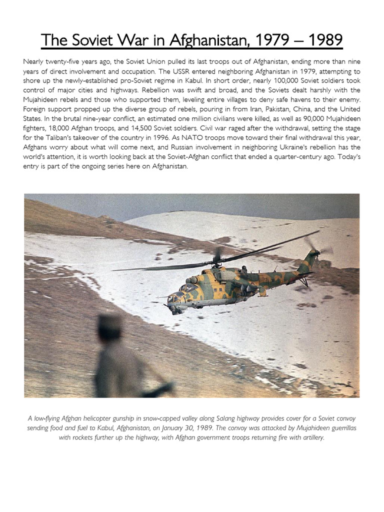 Soviet-Afghan War: Key Events & Impact | PDF | Ahmad Shah Massoud ...