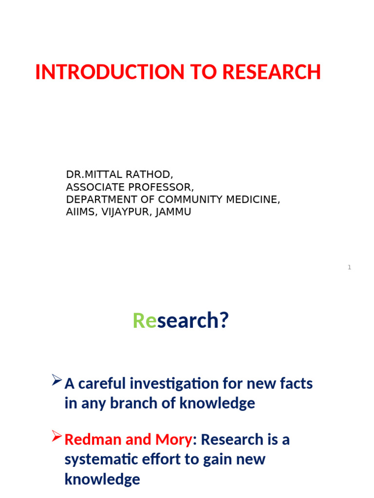 Introduction to Research Basics | PDF | Qualitative Research | Epistemology