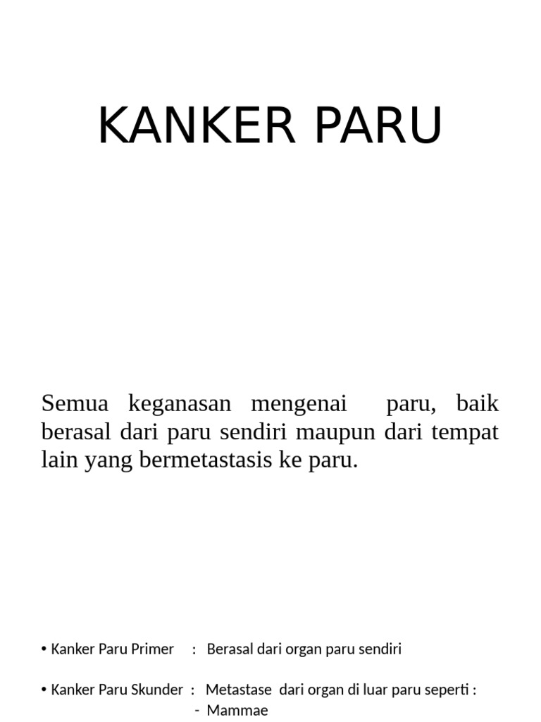 Kanker Paru | PDF | Ilmu Sosial | Kesehatan Holistik
