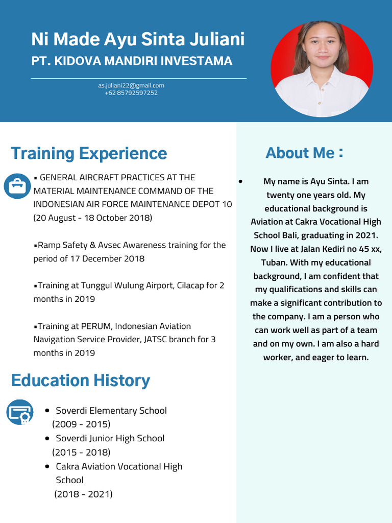 Ayu Sinta CV (English) | PDF