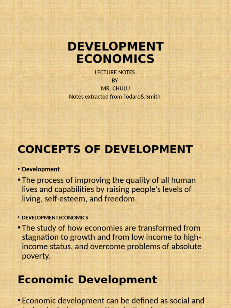 Development Economics Unit1&2 | PDF | Economic Growth | Labour Economics