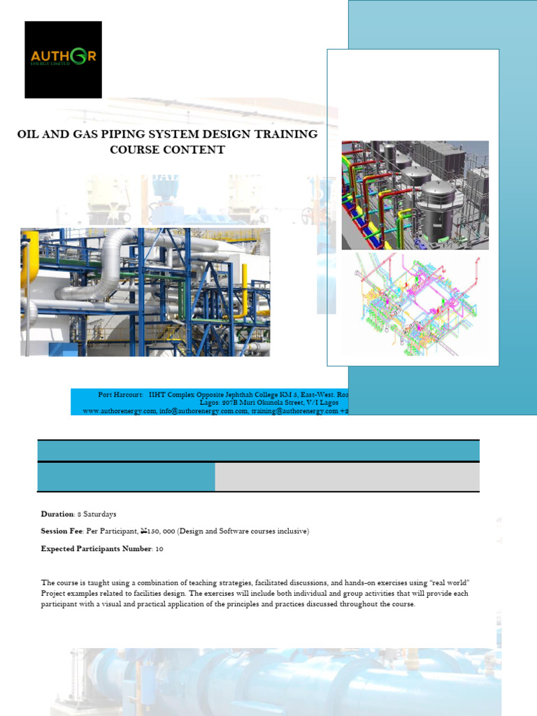 Oil and Gas Piping Design Training Course | PDF | Pipe (Fluid Conveyance) | Engineering