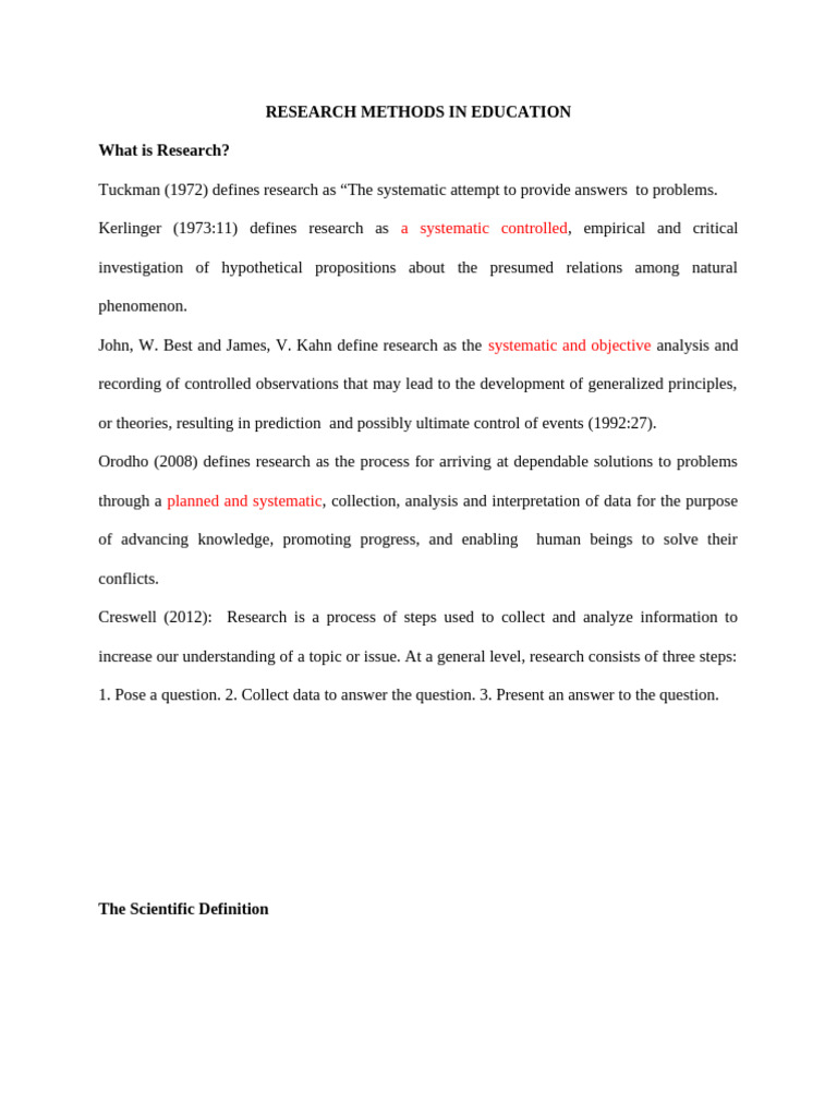 Introduction To Research Methods in Education | PDF | Level Of ...