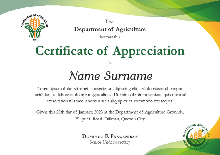 Certifiate of Appreciation | PDF