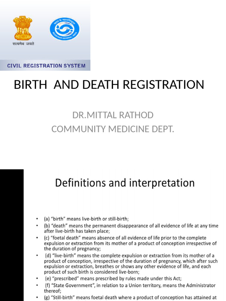 Birth and Death Registration | PDF | Politics