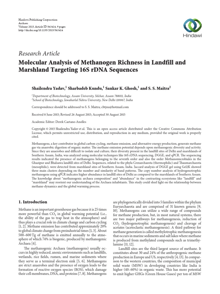 Archaea Pdf Gel Electrophoresis Archaea