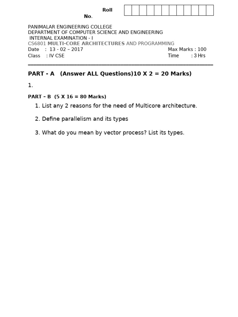 MC Internal 1 QP 13.1.17 | PDF