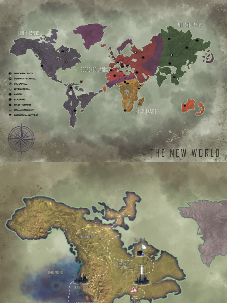 Map NEW WORLD and CONTINENTS - Nameless Land | PDF