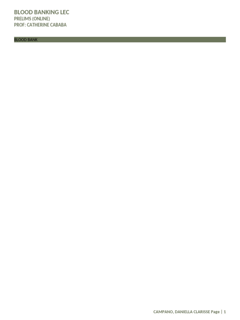 Blood Bank Temp | PDF