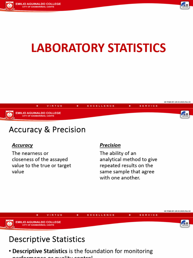 Lesson 3 Lab Stats and QC | PDF | Errors And Residuals | Observational ...