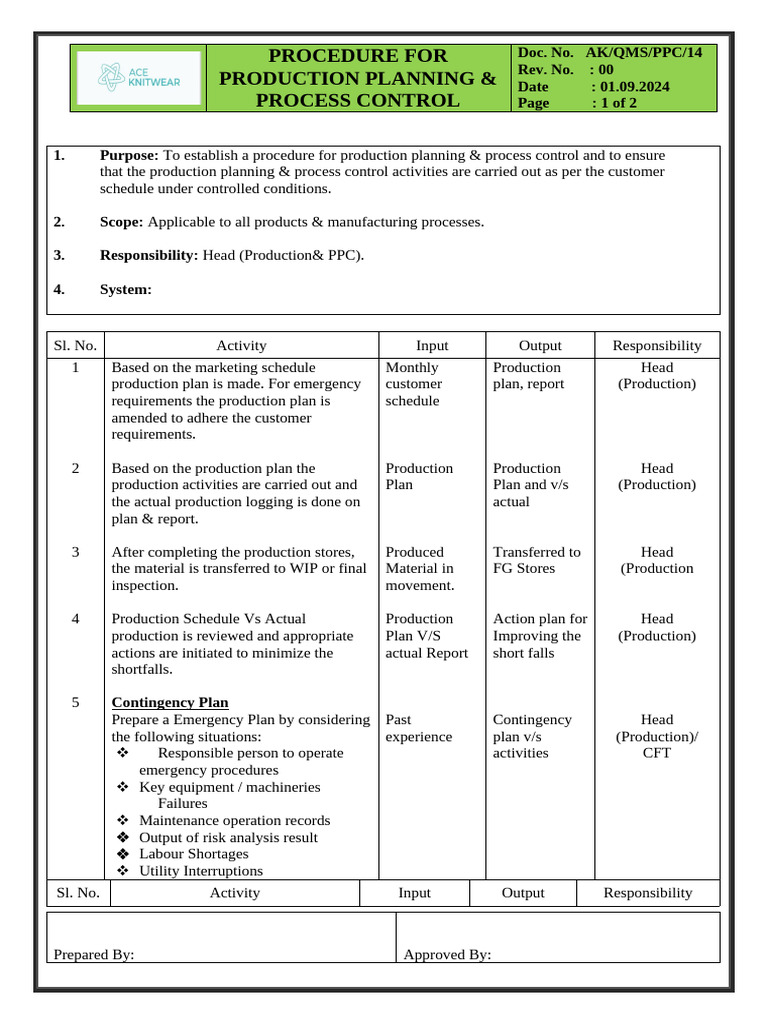 Production Planning Guide | PDF