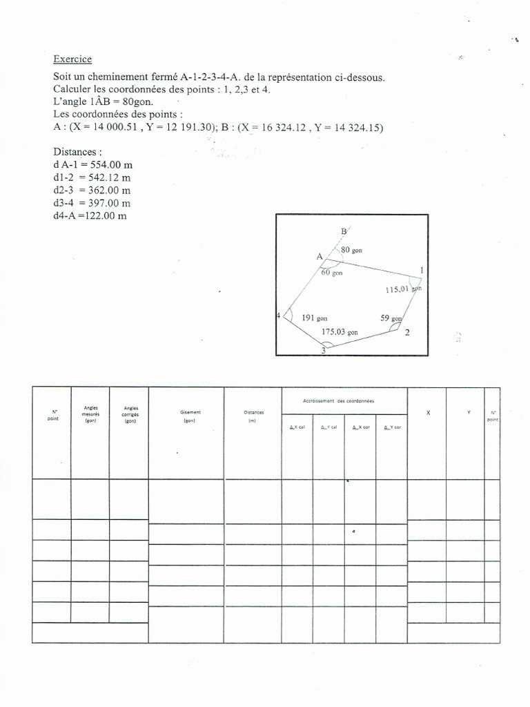 Exercice de Chapitre Polygonation | PDF
