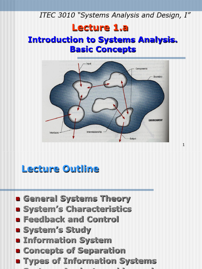 Lecture 1a | PDF | System | Feedback