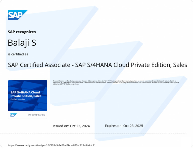 SAP Global Certificate | PDF | Business