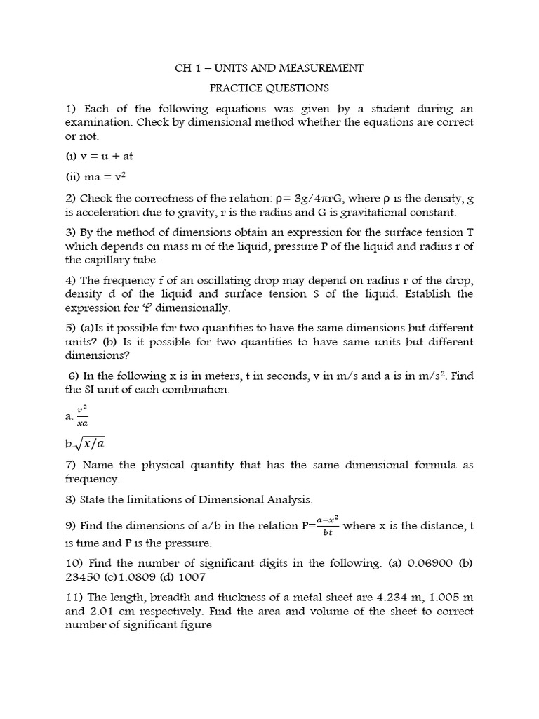 CH 1 Practice Questions | PDF