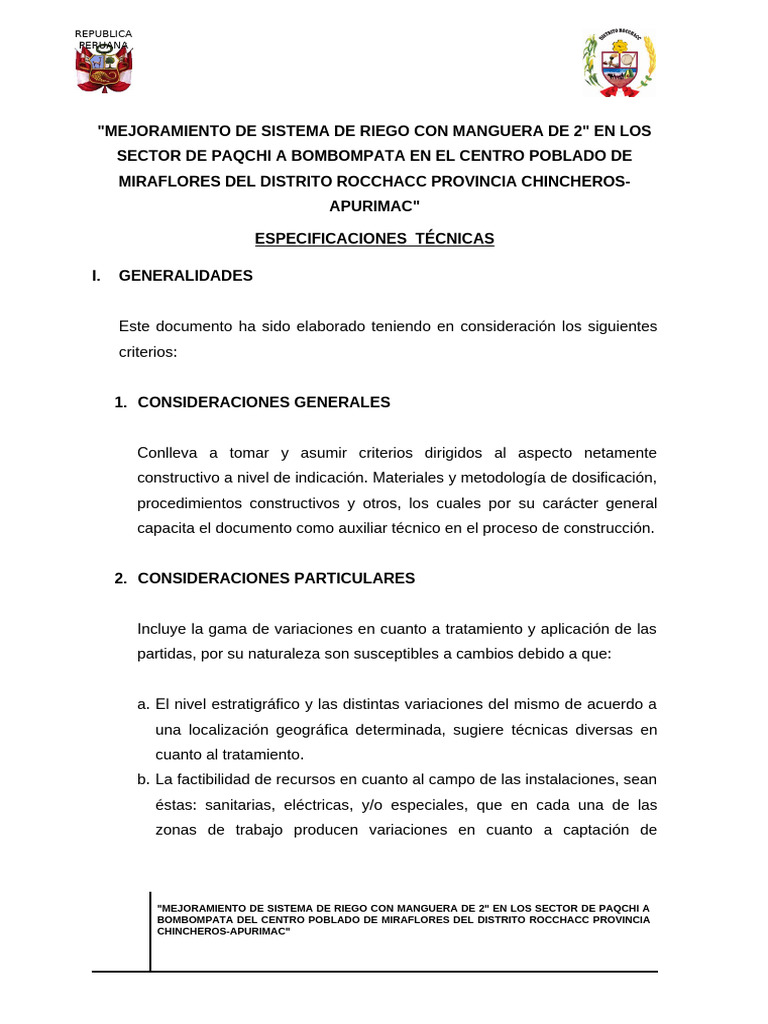 Espec. Tecnicas de Maguera | PDF | Hormigón | Cemento