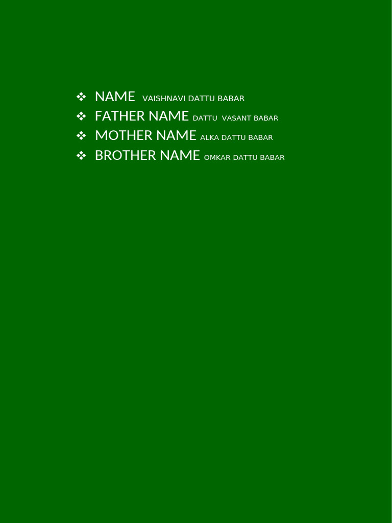 Name Vaishnavi Dattu Babar | PDF | Religion & Spirituality