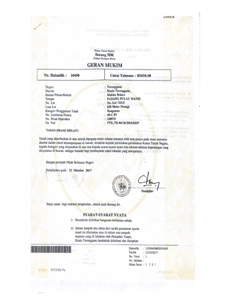 Borang 5DK | PDF