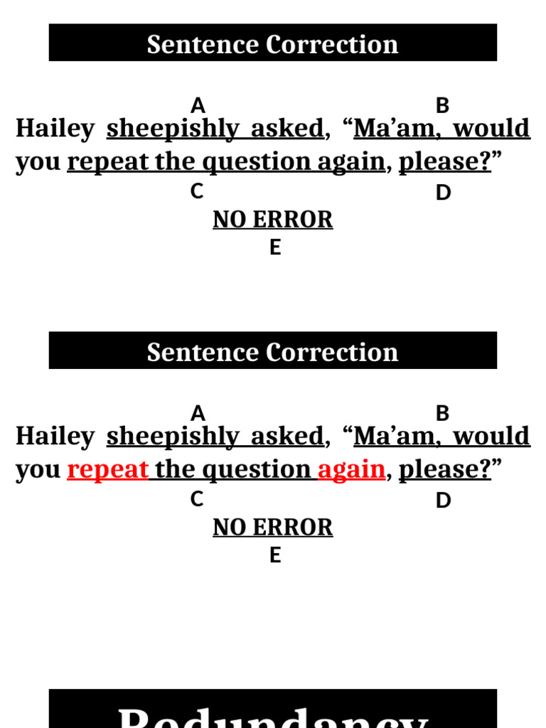 Redundancy Error | PDF