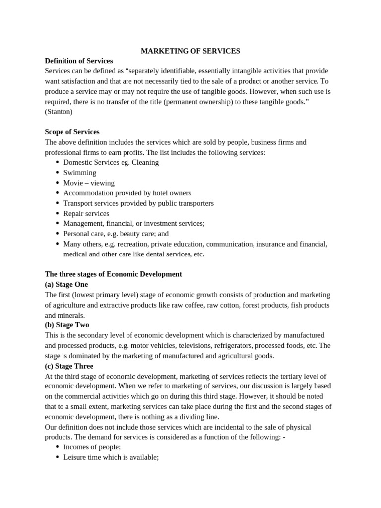 Characteristics of Service Marketing | PDF | Marketing | Consumer Behaviour