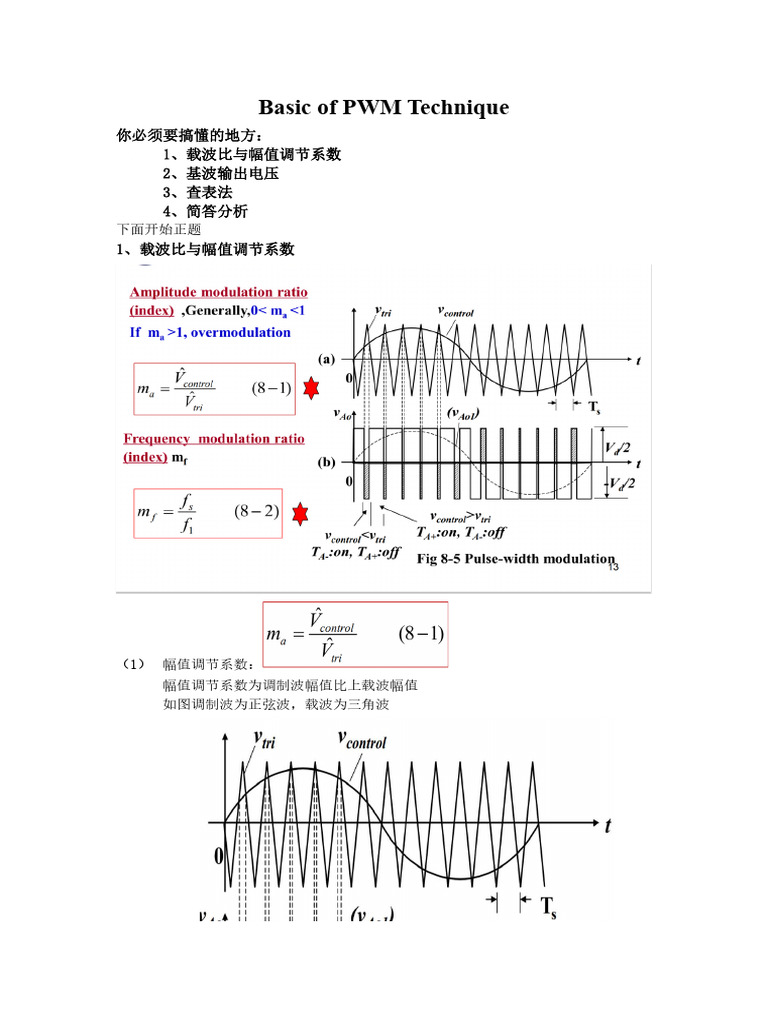 5.1 Basic of PWM Technique | PDF
