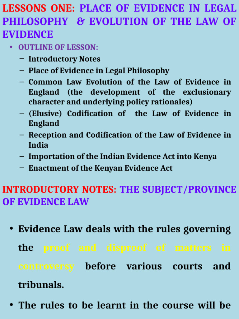 Lesson 1-Introduction (Scope of The Subject & Evolution of The Law of ...