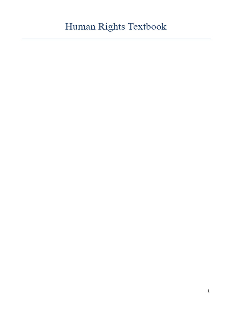 Human Rights Manual | PDF | International Law | Human Rights