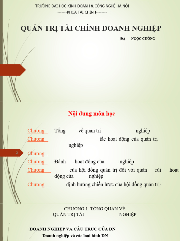 QTTCDN - Chương 1. T NG Quan | PDF