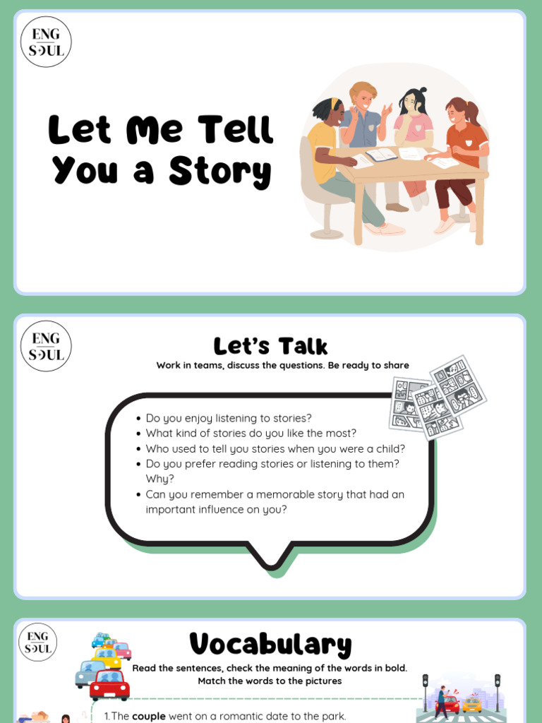 Storytelling and Grammar Practice Guide | PDF