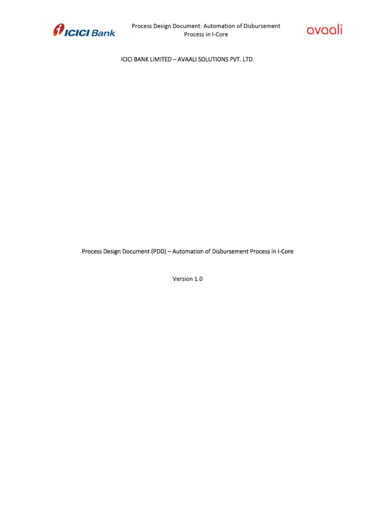 PDD - Disbursement Process in I-Core - v1.0 | PDF | Login | Microsoft Excel