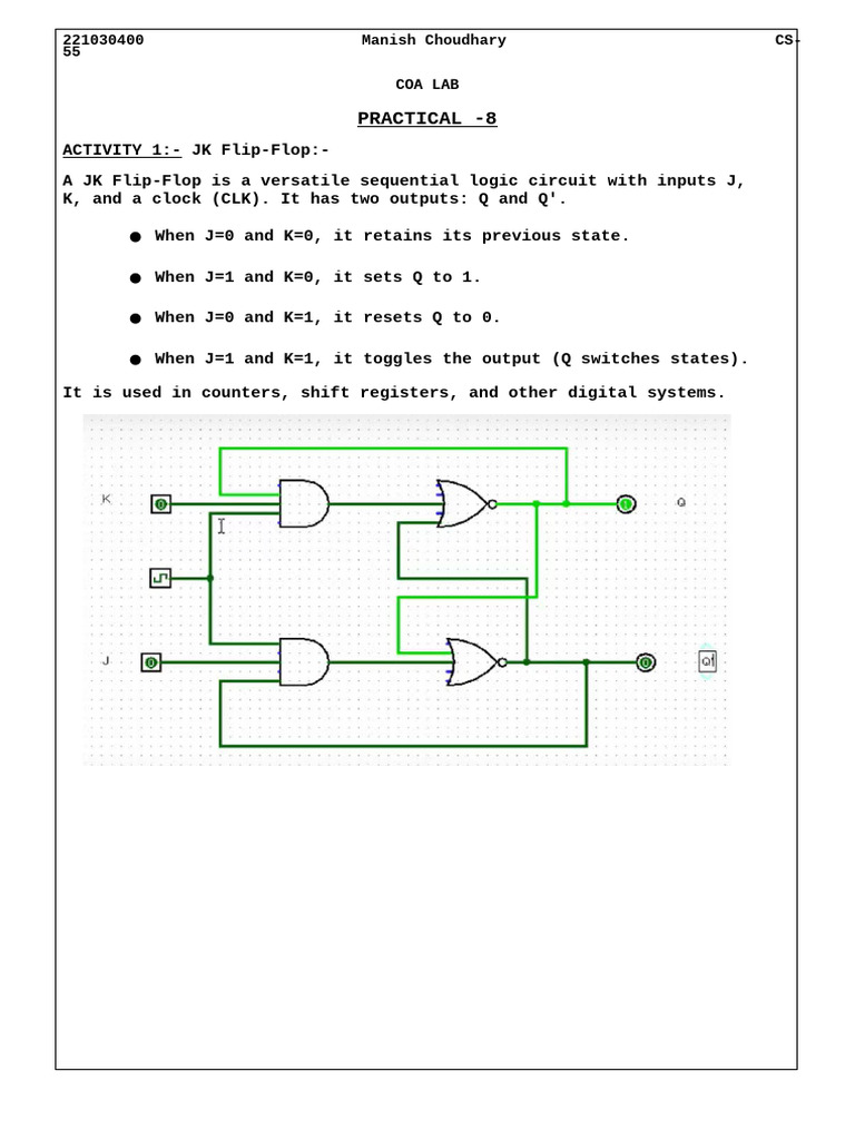 Flip-Flop Types and Functions Explained | PDF