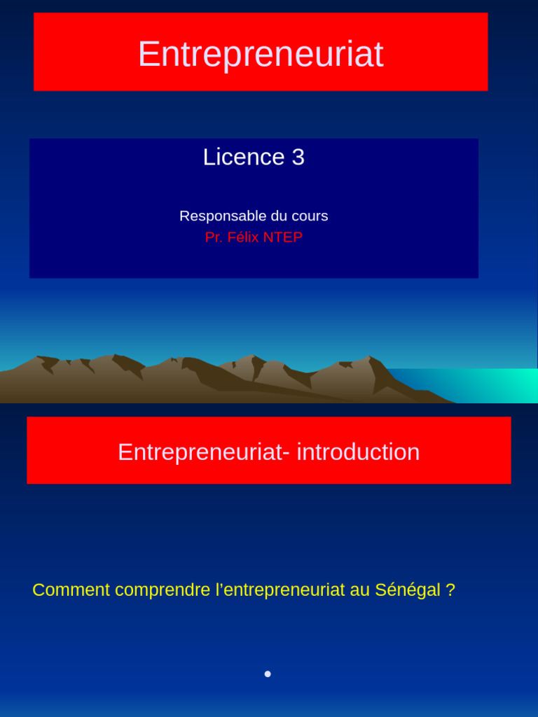 Cours Complète, Licence | PDF | Valeur (Économie) | Entrepreneuriat