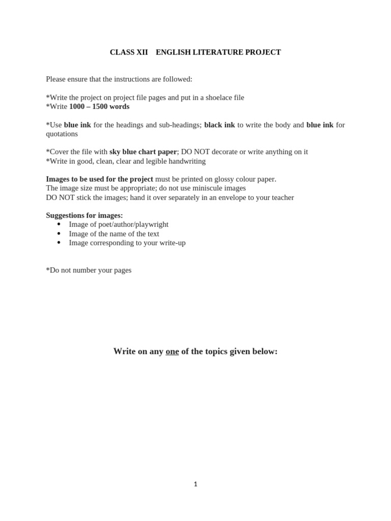 Class XII Eng Lit Project - How To Write | PDF | Macbeth | Poetry