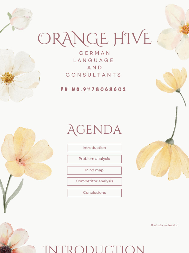 Pink and Brown Aesthetic Flower Brainstorm Presentation | PDF ...