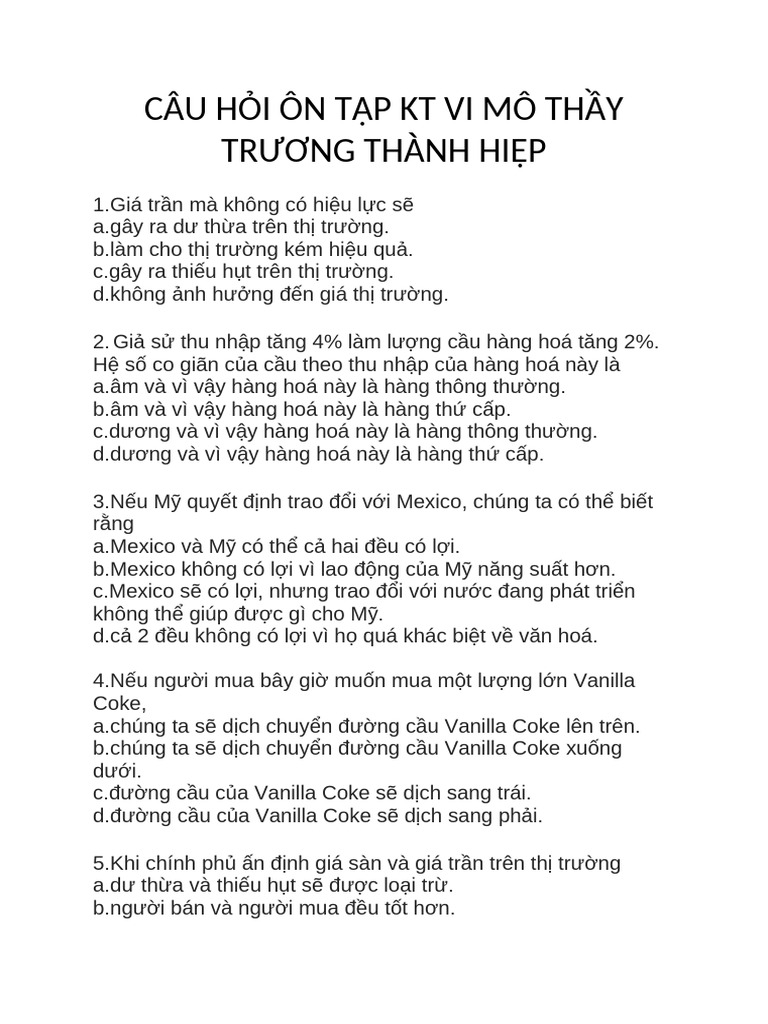 Ktvm thầy Trương Thành Hiệp | PDF