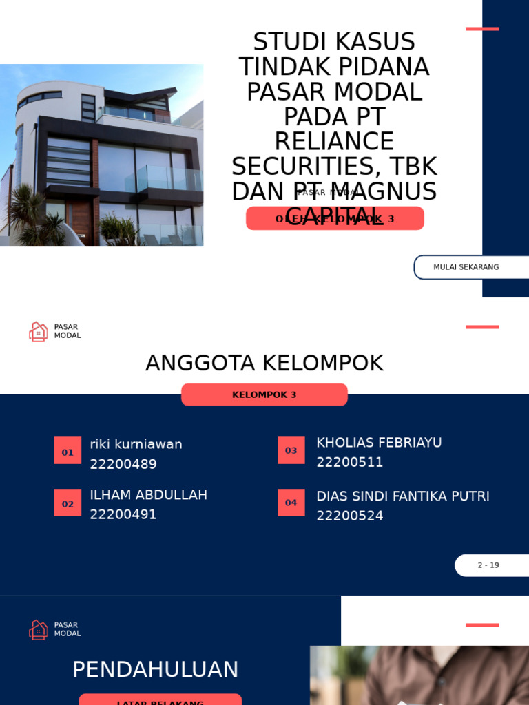Kasus Tindak Pidana Pasar Modal PT Reliance & PT Magnus | PDF | Pengelolaan Keuangan & Uang