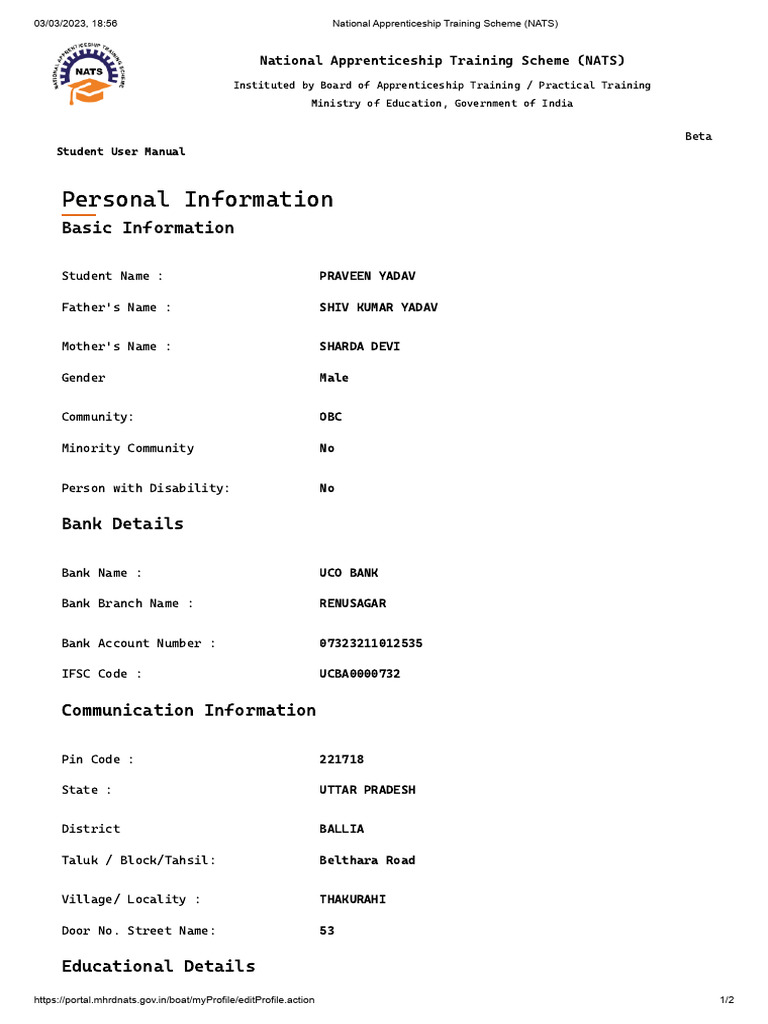 National Apprenticeship Training Scheme (NATS) | PDF | Vocational Education | Career And ...