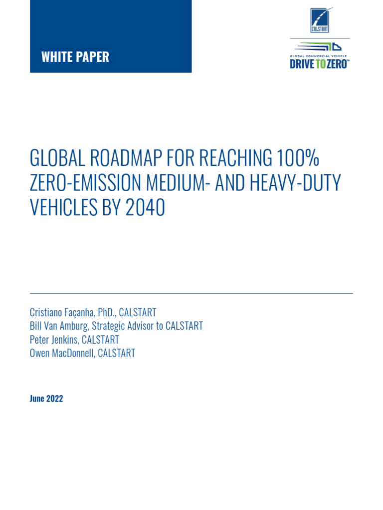 Global Roadmap For Reaching 100 Zero Emission Medium and Heavy Duty ...