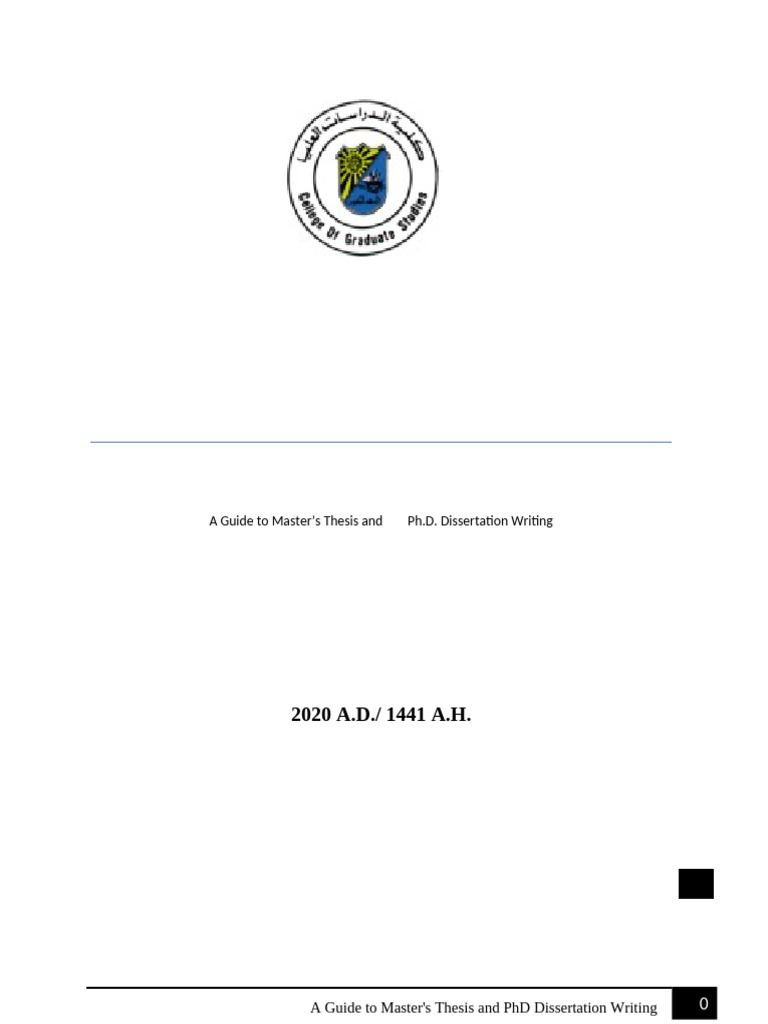A Guide To Master's Thesis and Ph.D. Dissertation Writing - 4th Ed | PDF | Thesis | Doctor Of ...