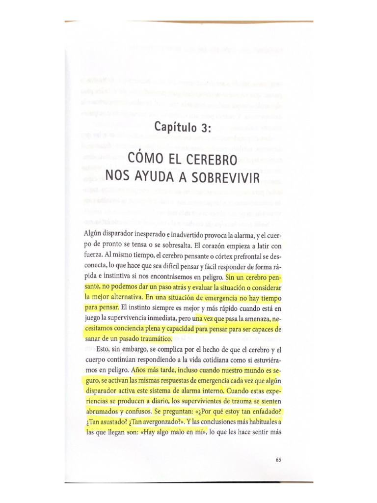 Cap 3 CÓMO EL CEREBRO NOS AYUDA A SOBREVIVIR | PDF