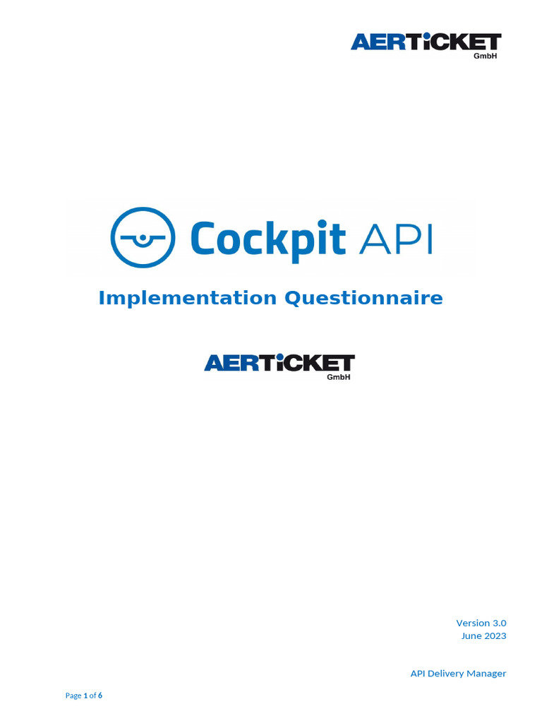 Cockpit API Implementation Guide | PDF | Information Technology | Computing