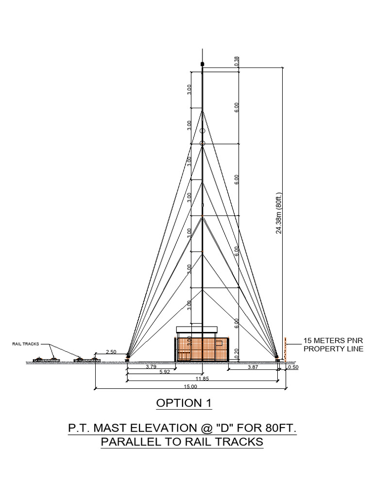 80FT PT Mast Elevation (Option 1) | PDF
