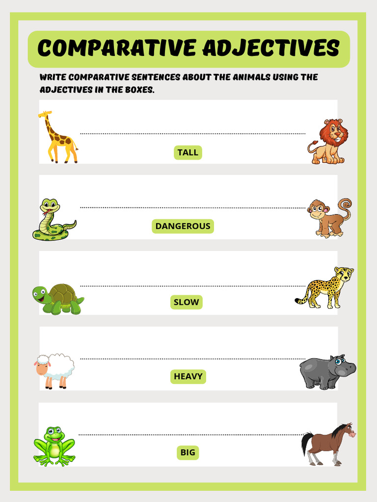 Comparative Adjectives | PDF