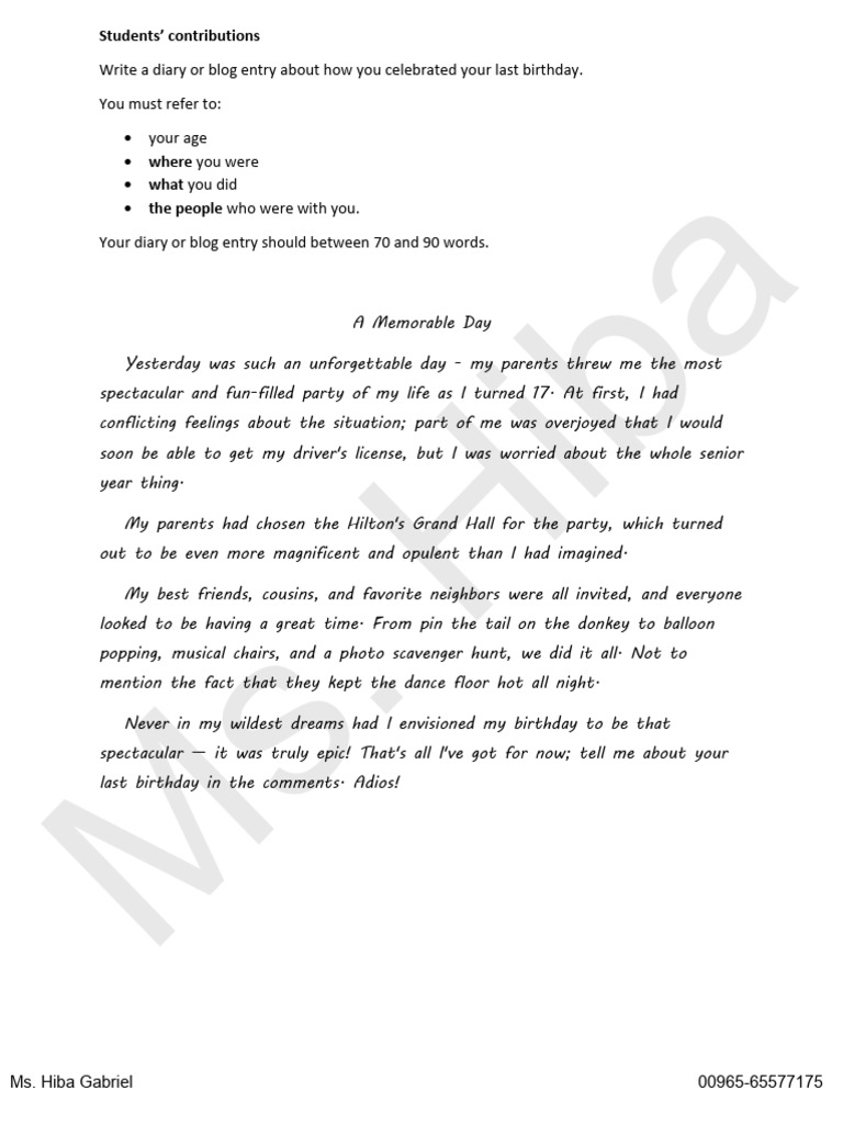 Writing Memorable Blog Entries | PDF